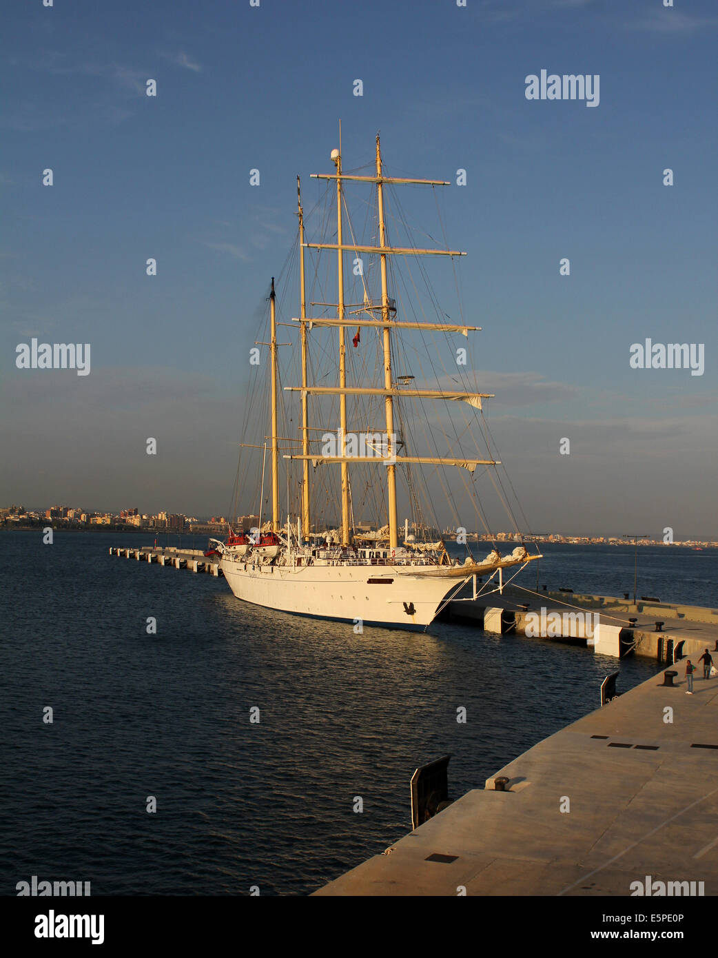 Star Clipper Cruise Line Cruise Ship “Star Flyer” (111 mtrs) on berth ...