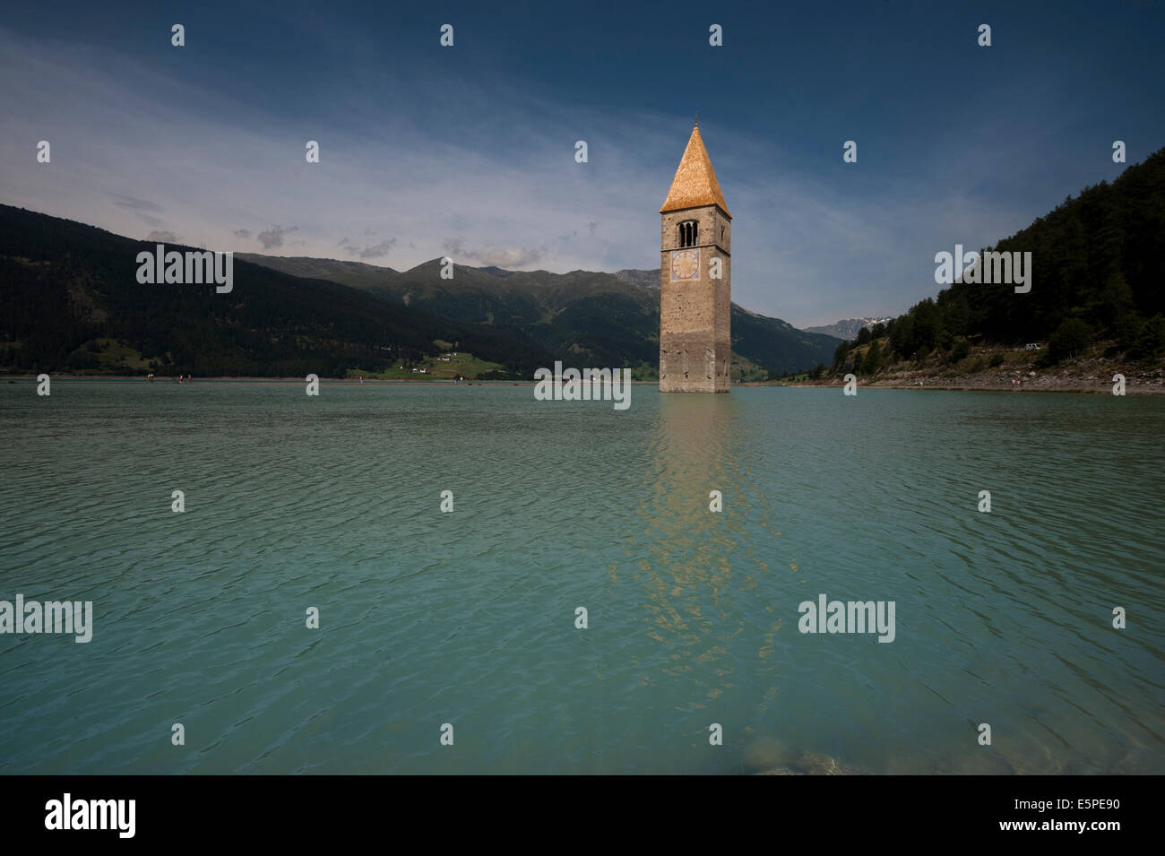 Lake reschen church tower hi-res stock photography and images - Alamy