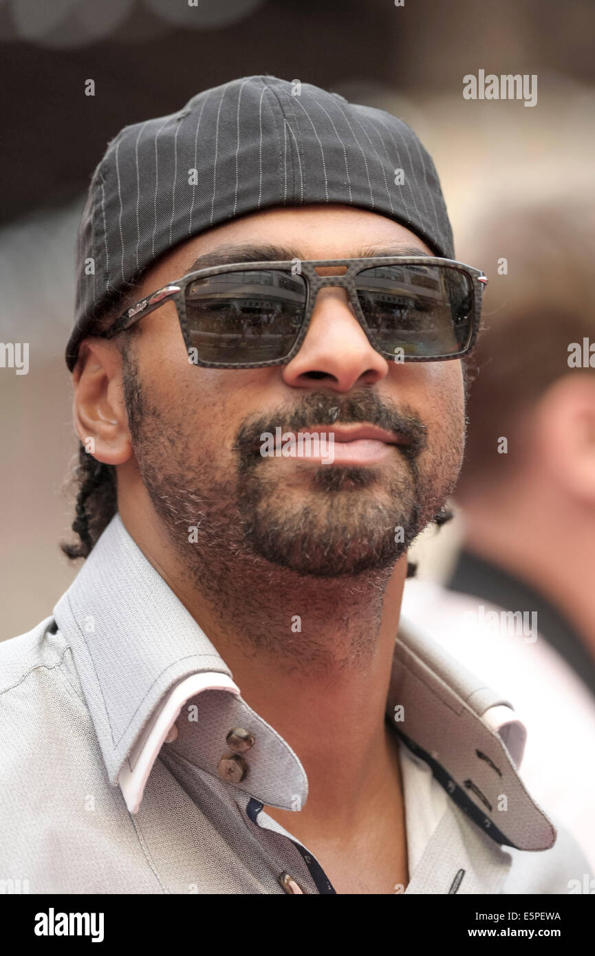 Boxer David Haye attends the World Premiere of The Expendables 3 on 04 ...
