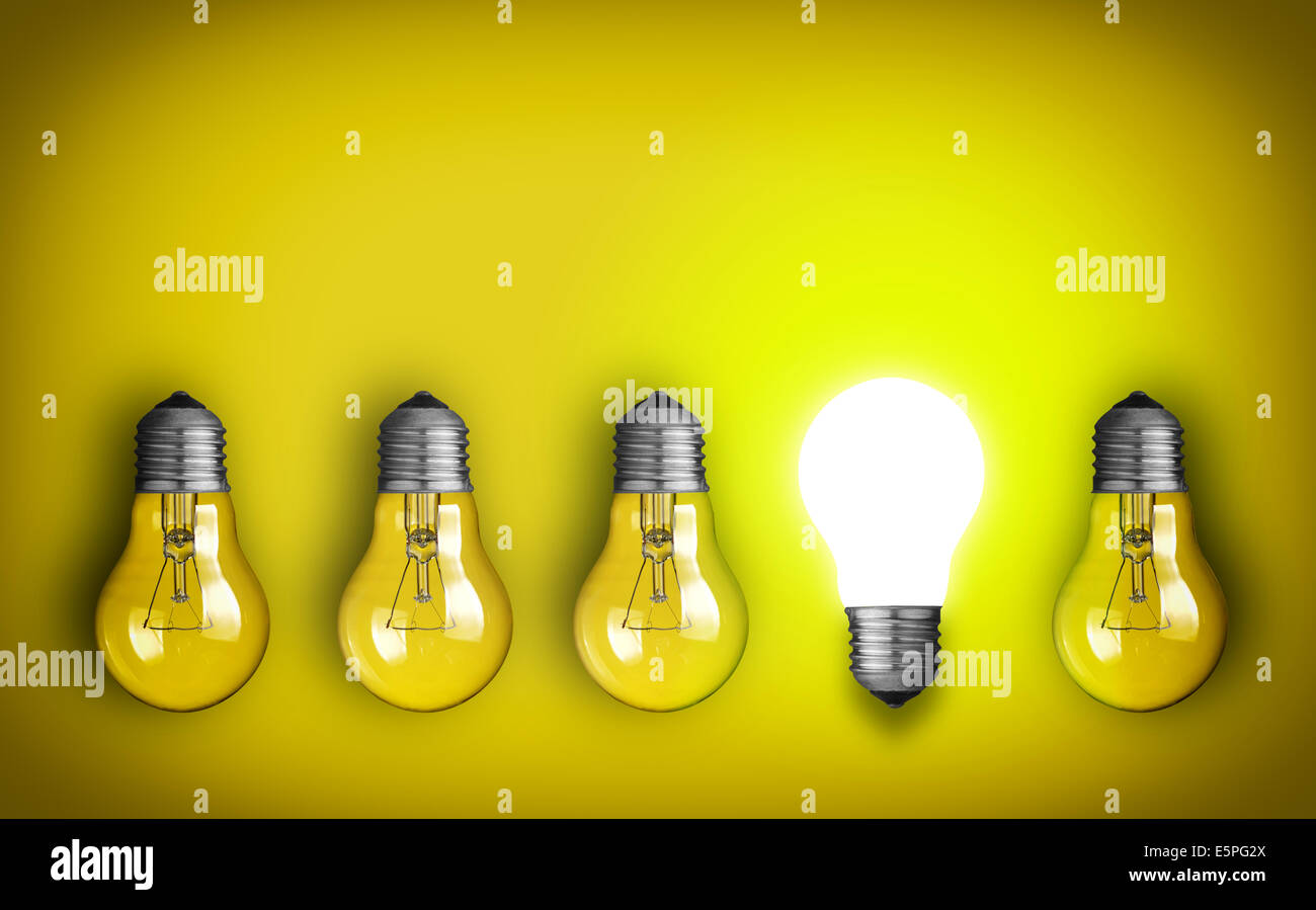 Row light bulb hi-res stock photography and images - Alamy