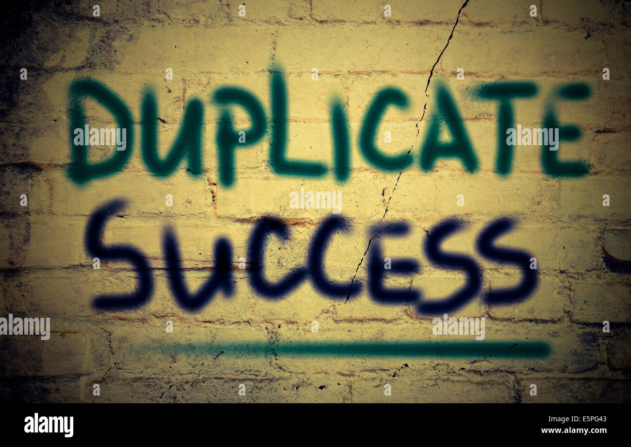 Duplicate Success Concept Stock Photo - Alamy