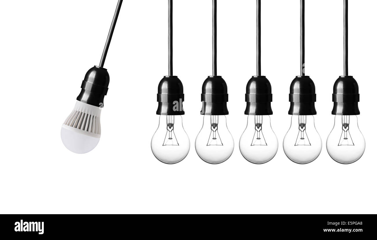 Led light bulb pendulum Cut Out Stock Images & Pictures - Alamy