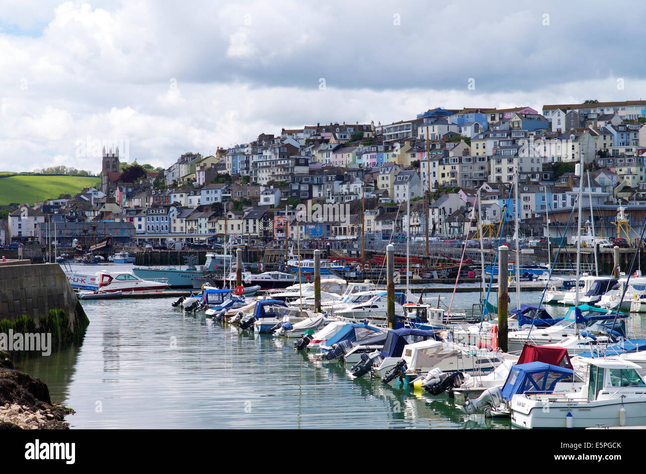 Brixham harbour and marina, Devon, England, United Kingdom, Europe ...