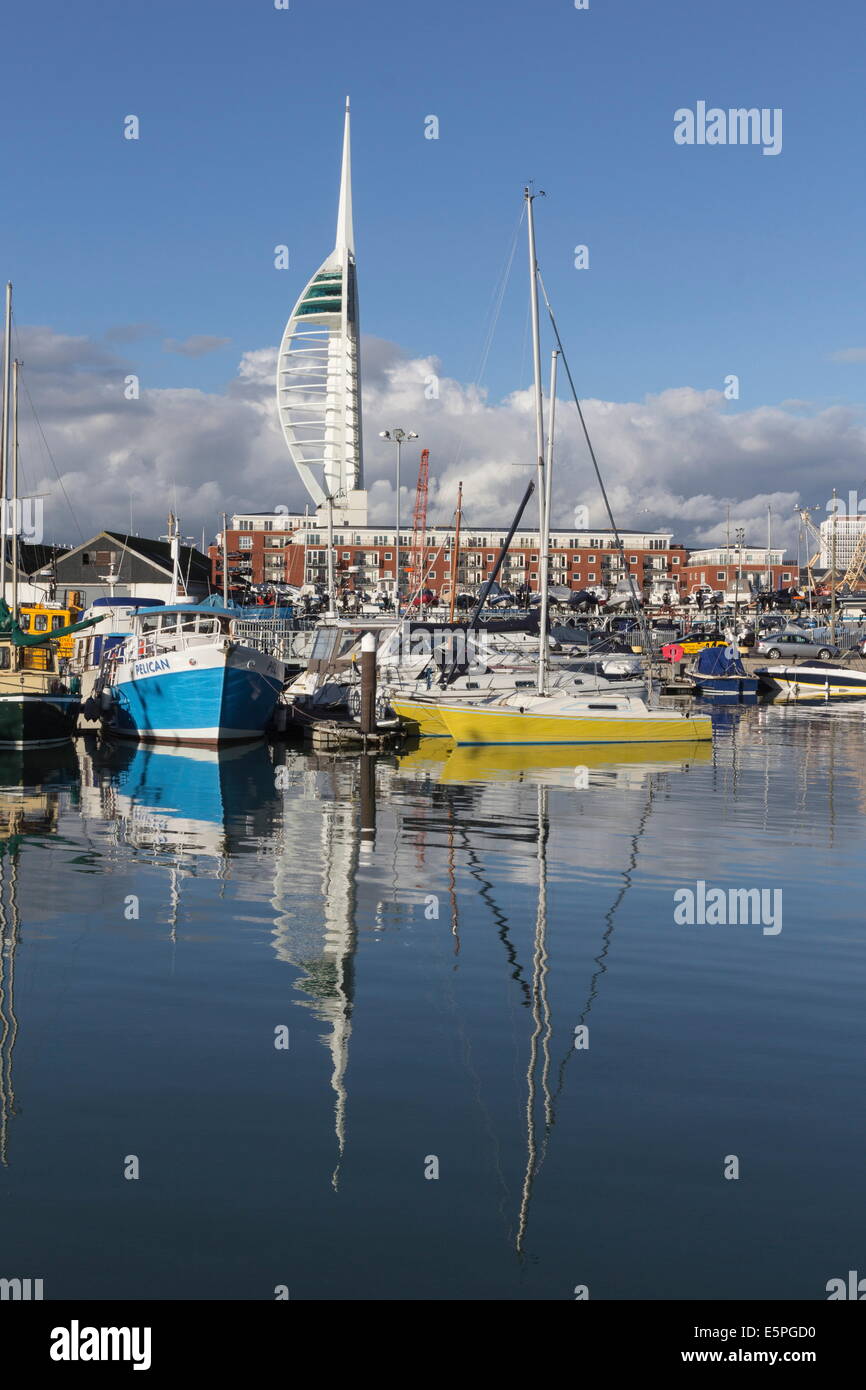 Spinnaker Tower and Camber Docks, Portsmouth, Hampshire, England ...