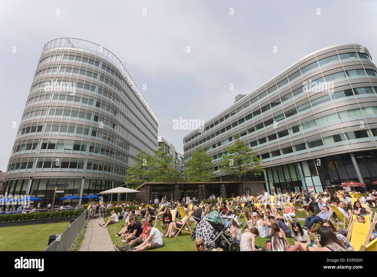 Hardman Square, Spinningfields, Manchester, England, United Kingdom ...