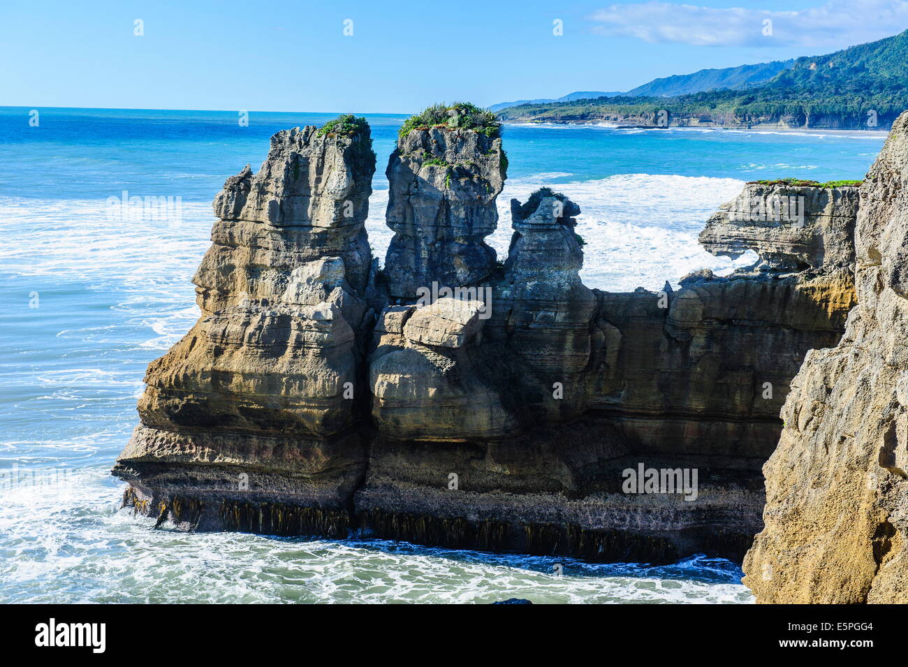 Beautiful rock formation, Pancake Rocks, Paparoa National Park, West ...