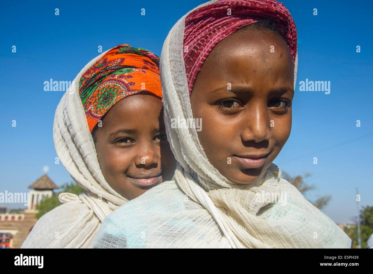 Orthodox girls at the Easter ceremony, Coptic Cathedral St. Mariam ...