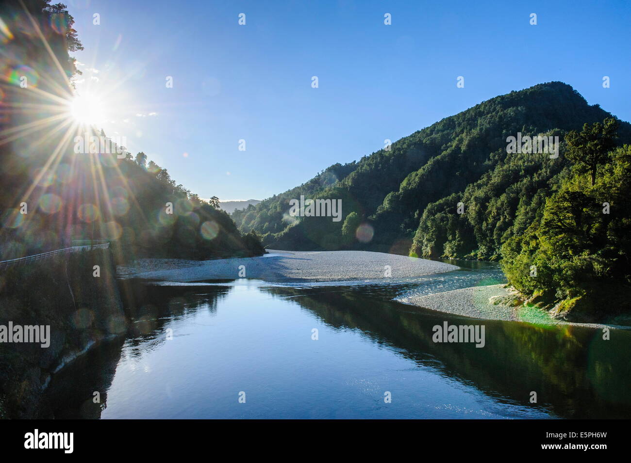 Beautiful Buller River in the Bulller Gorge, along the road from ...
