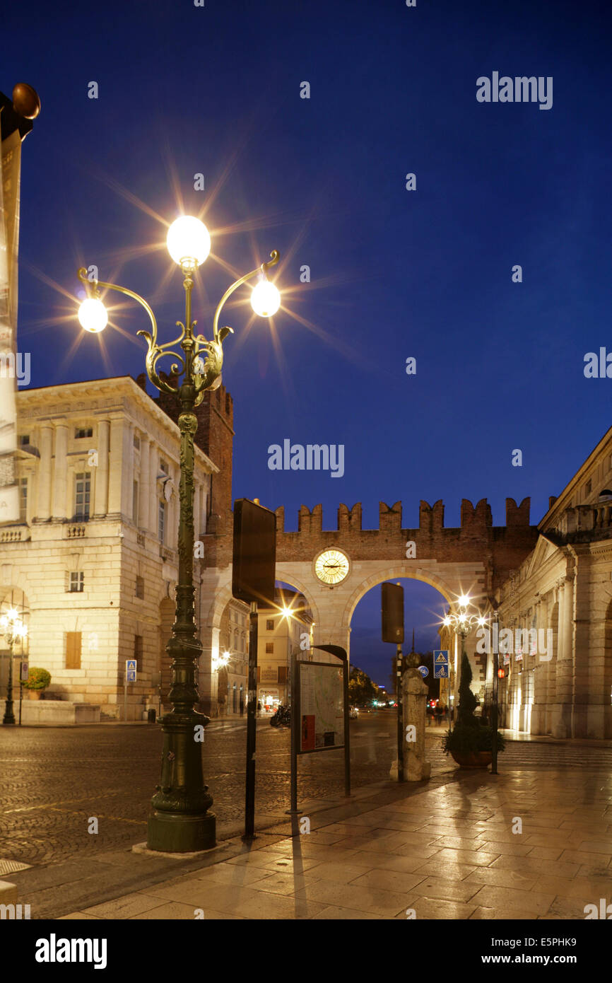 The Portoni della Bra medieval city gates, Corso Porta Nuova, Verona ...