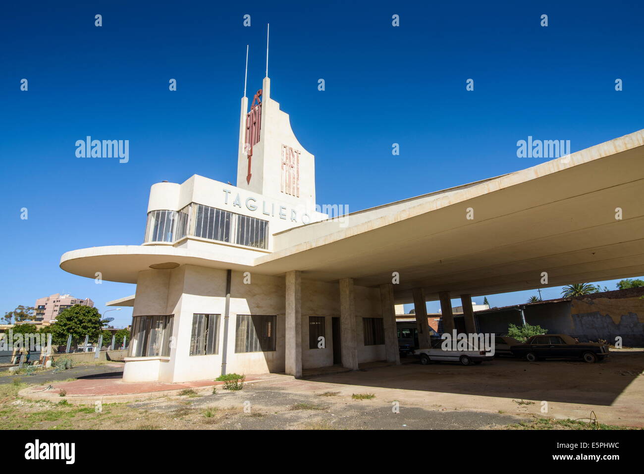 Fiat Tagliero Building, Asmara, capital of Eritrea, Africa Stock Photo ...