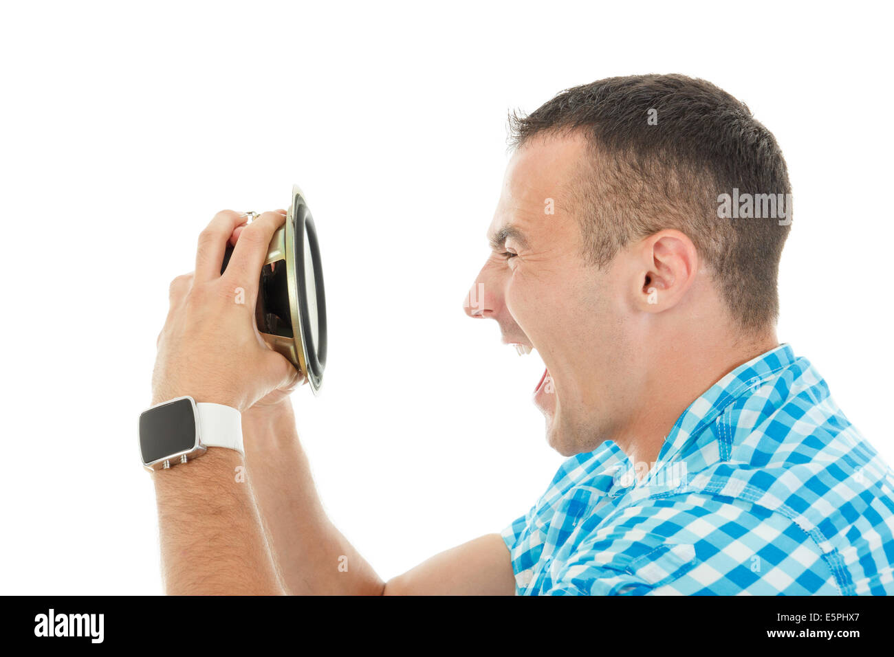 Man with loudspeaker hi-res stock photography and images - Alamy