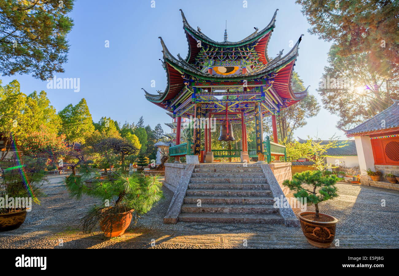 HDR capture of a pagoda near Wangu Tower with a bell inside - which ...