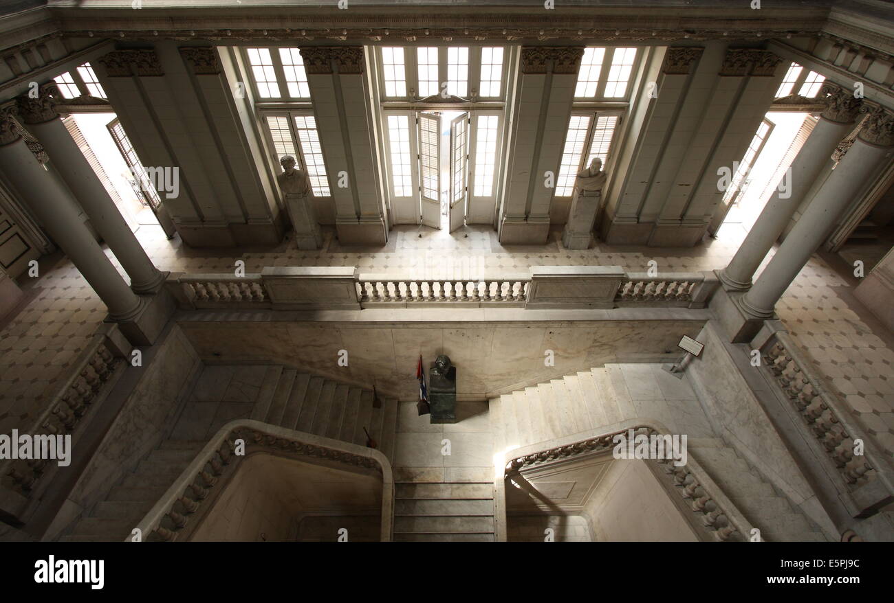 Classical architecture in the pre-revolution palace in Havana, Cuba ...