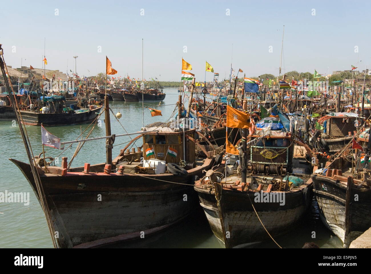 Fishing boat harbour, Porbander, Gujarat, India, Asia Stock Photo - Alamy