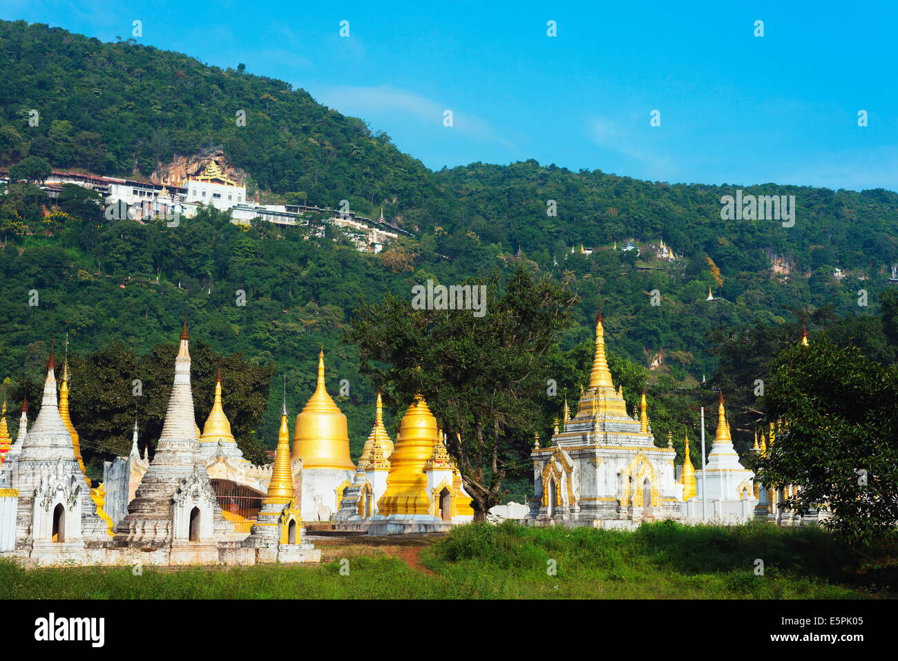 Nget Pyaw Taw Pagoda below entrance to Shwe Oo Min Natural Cave Pagoda ...