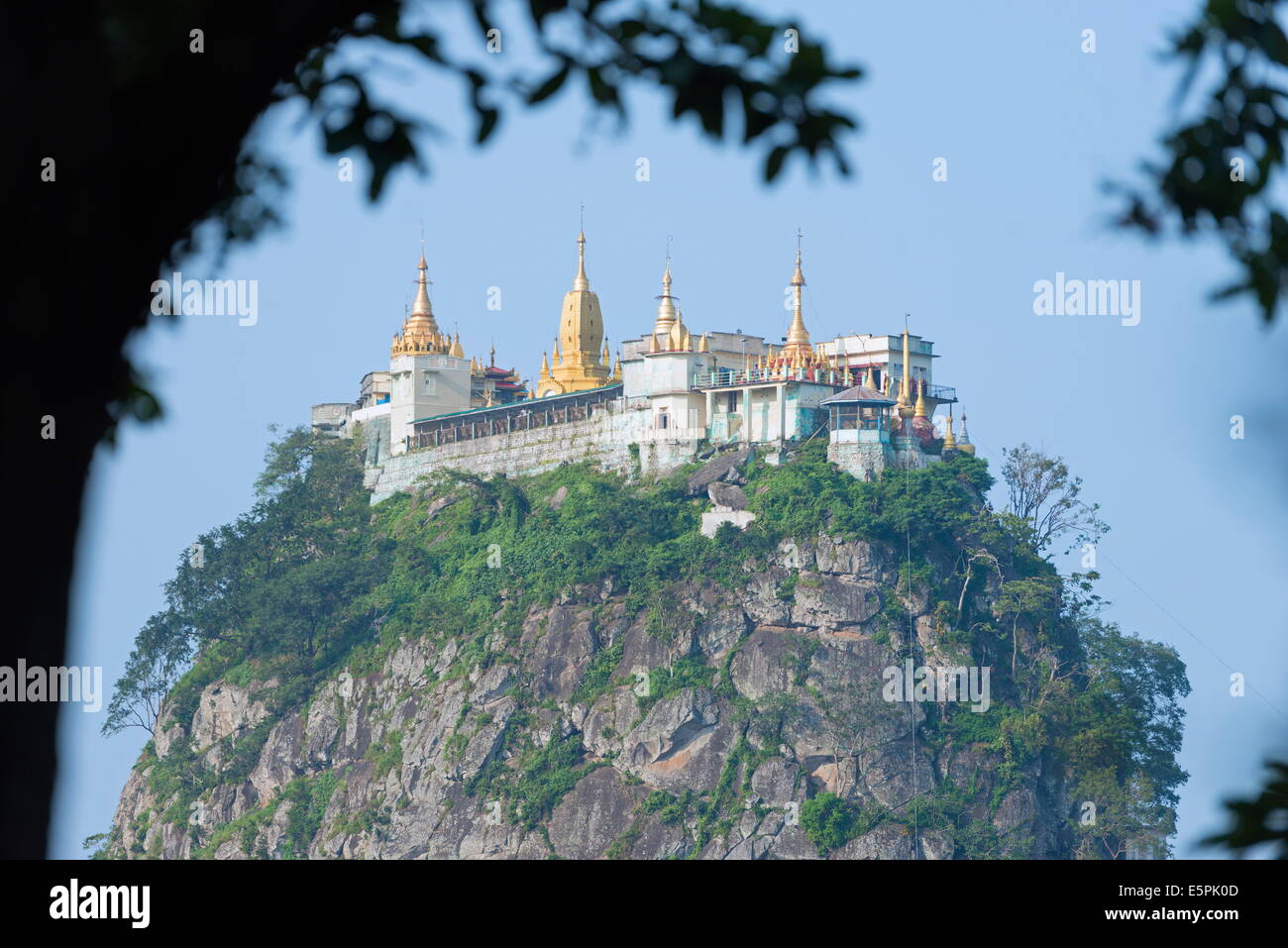 Buddhist temple on Popa Taung Kalat, Mount Popa, Myanmar (Burma), Asia ...