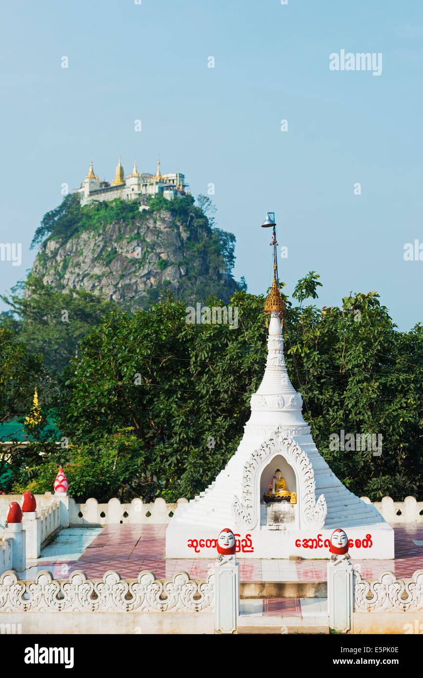 Buddhist temple on Popa Taung Kalat, Mount Popa, Myanmar (Burma), Asia ...
