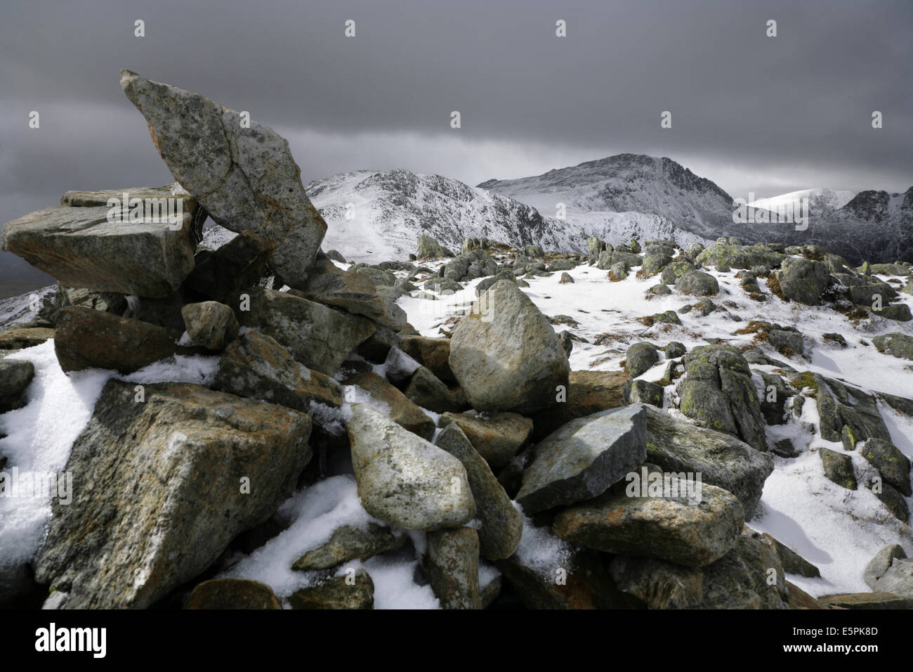 View towards Y Foel Goch from Gallt Yr Ogof, Snowdonia, Wales Stock ...