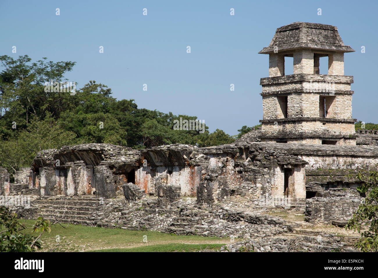 The Palace with Tower, Palenque Archaeological Park, UNESCO World ...