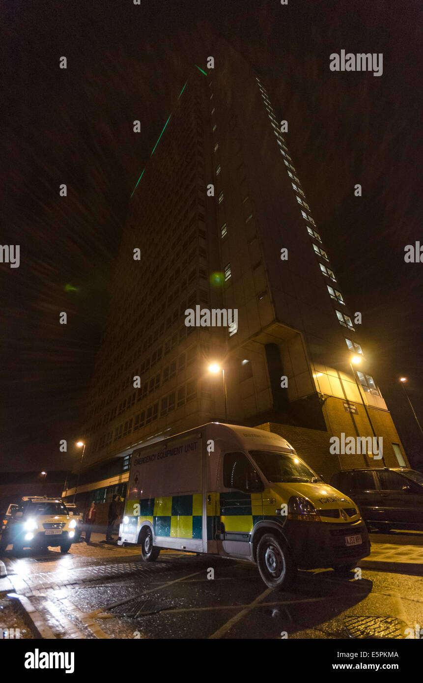 24-hour power cut in Eddystone Tower, South East London Stock Photo - Alamy