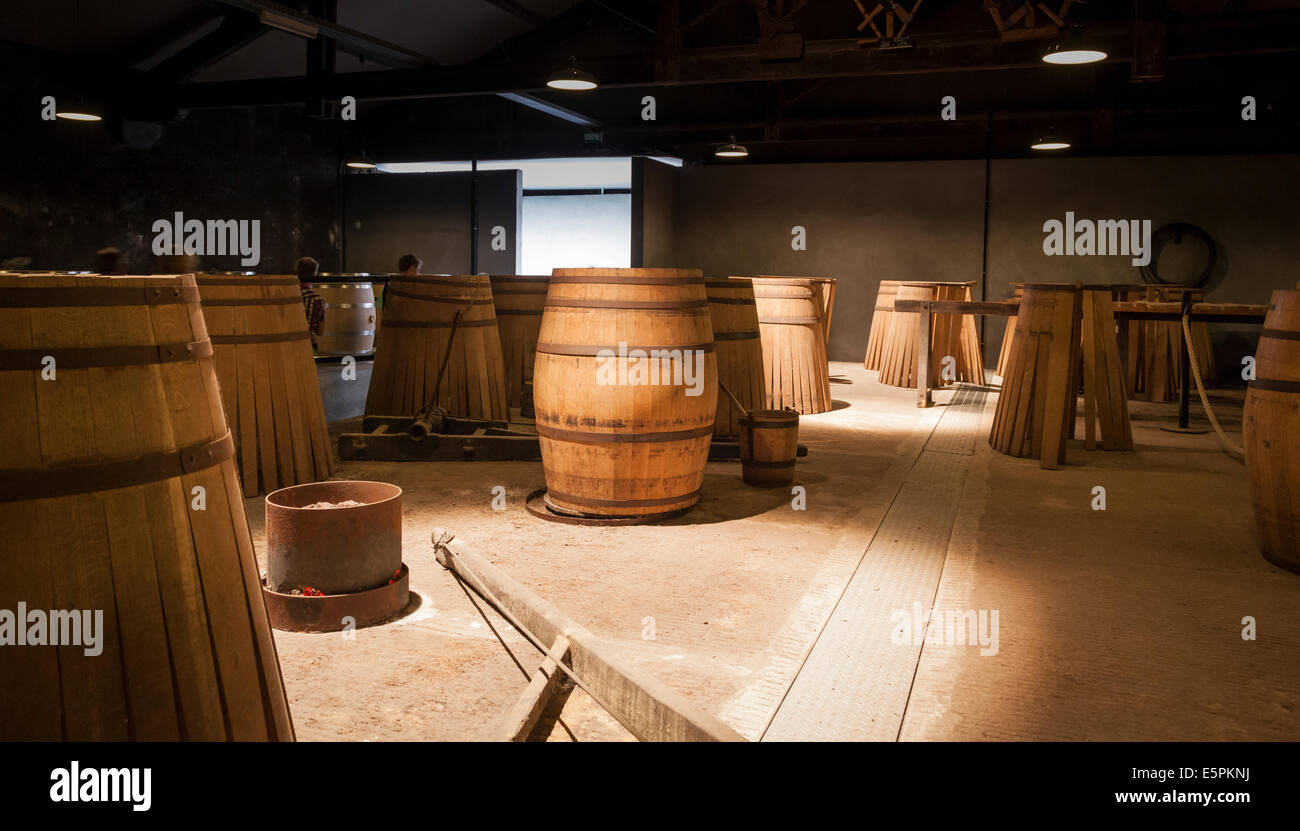 Display of making french oak barrels as part of the Hennessy tour Stock ...