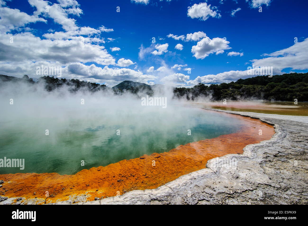 The colourful multi hued Champagne Pool, Wai-O-Tapu Thermal Wonderland ...