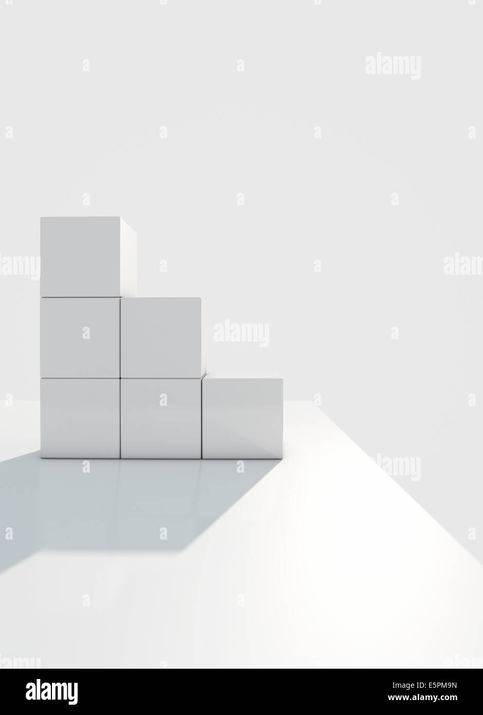 White Building Blocks Showing Growth Stock Photo - Alamy