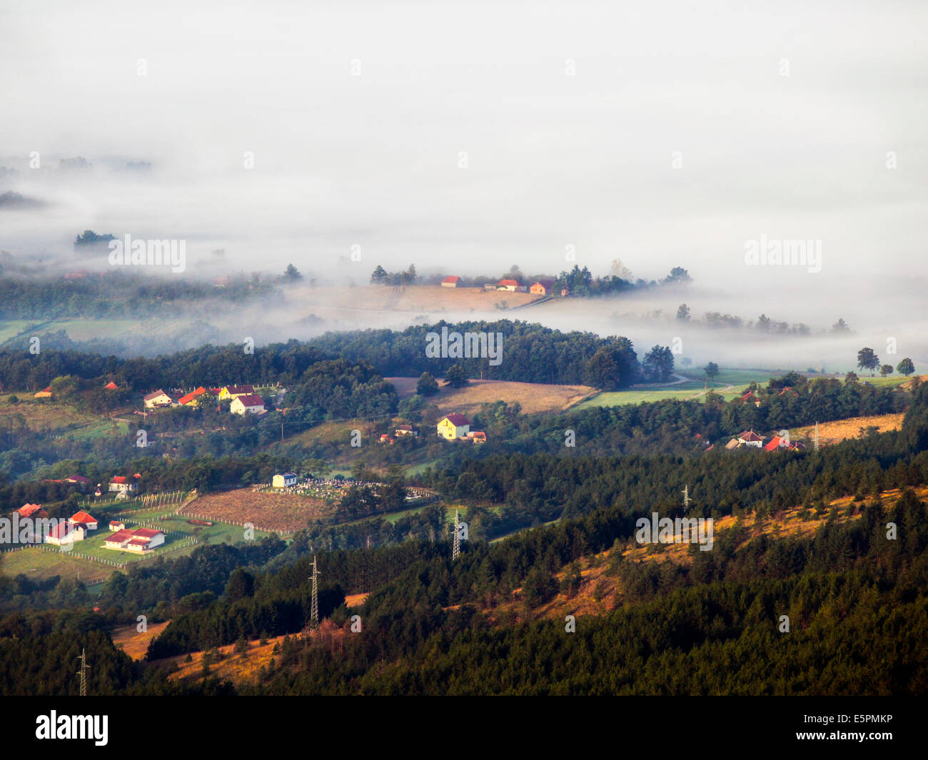 Morning on mountain Maljen from Divcibare in Serbia Stock Photo - Alamy