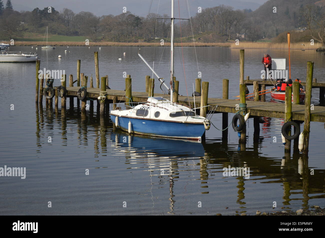 Boat on Lake Windermere Stock Photo - Alamy