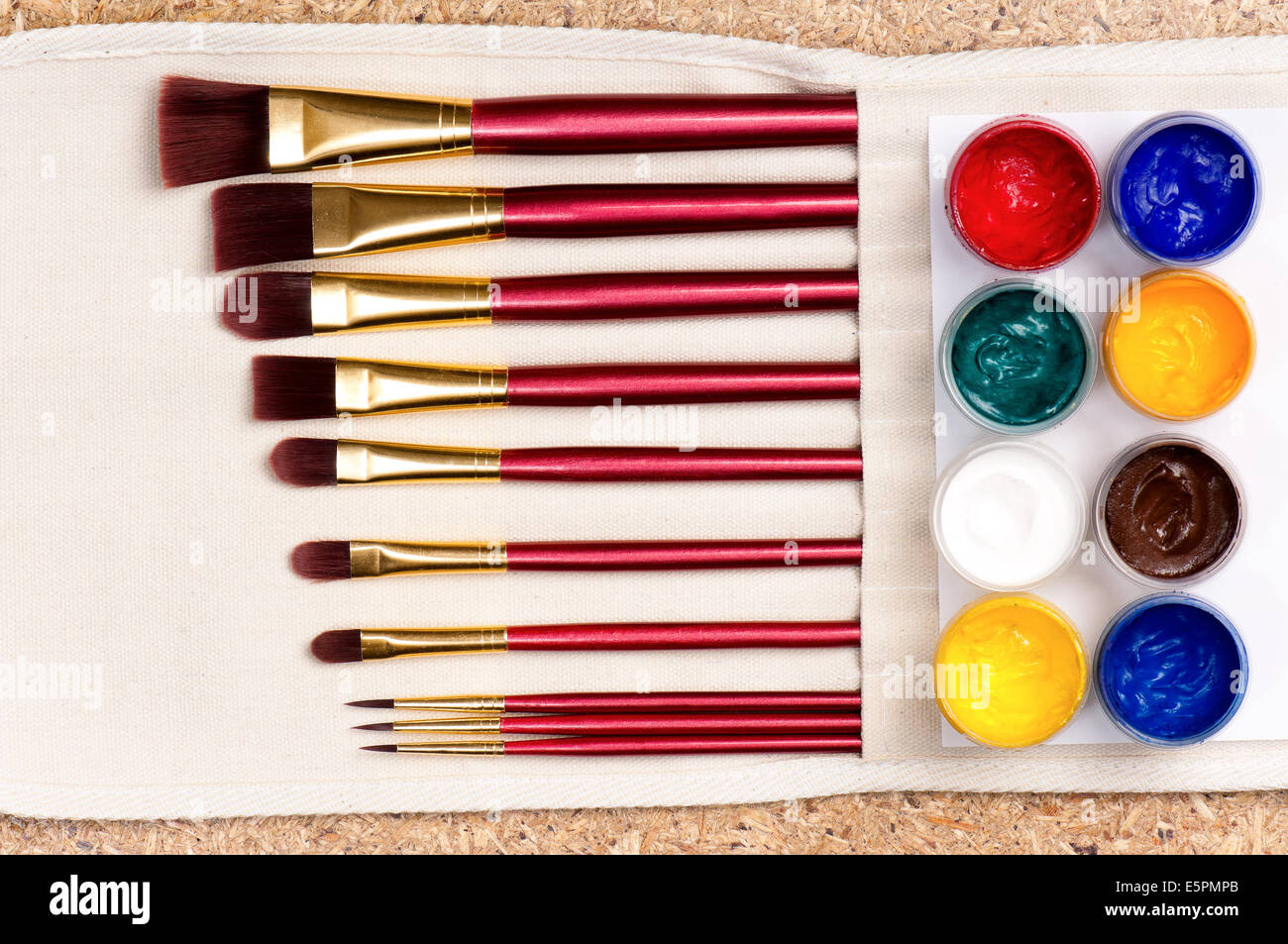 Paints and brushes Stock Photo - Alamy