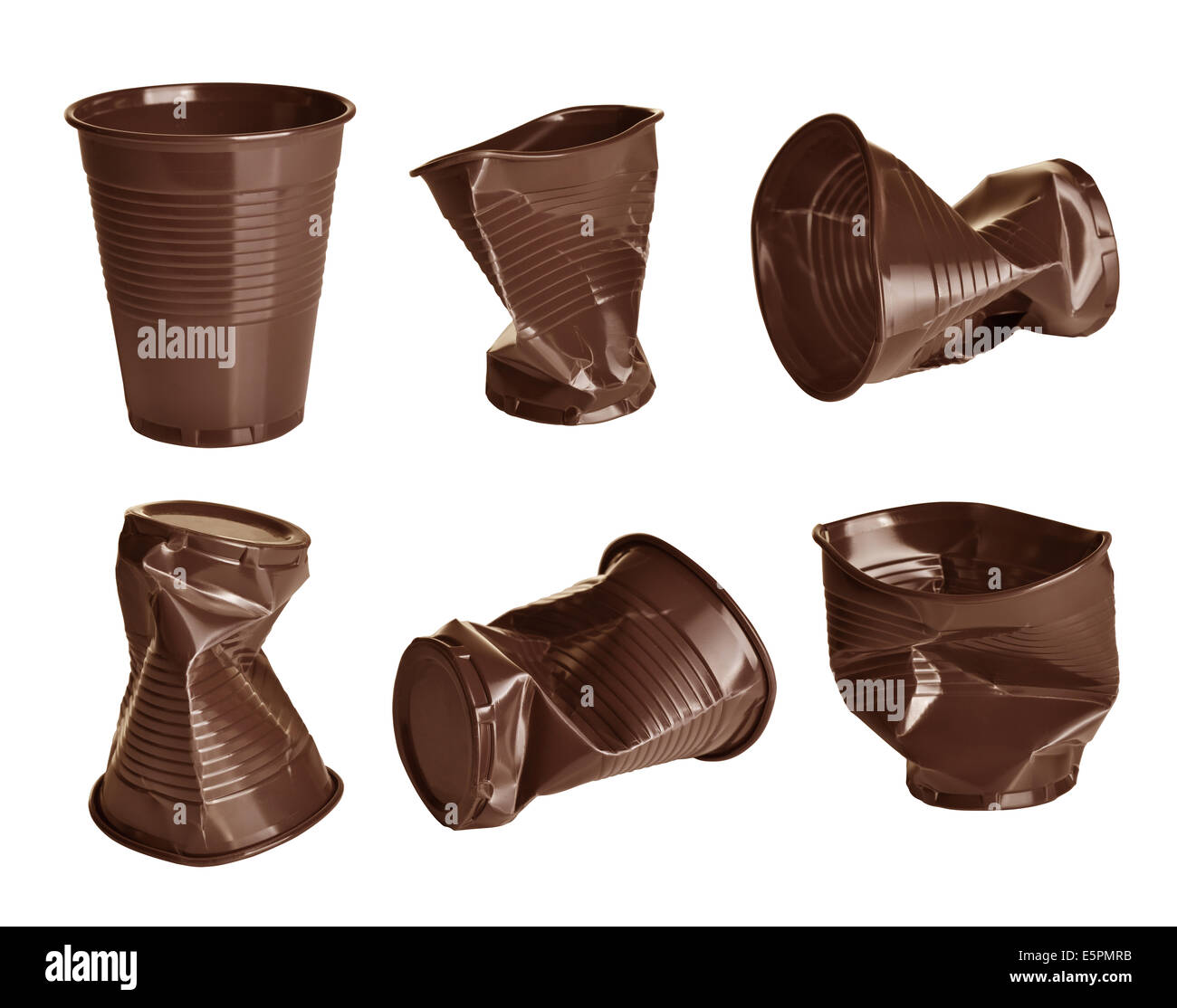 Collection of plastic cups isolated on white background Stock Photo - Alamy