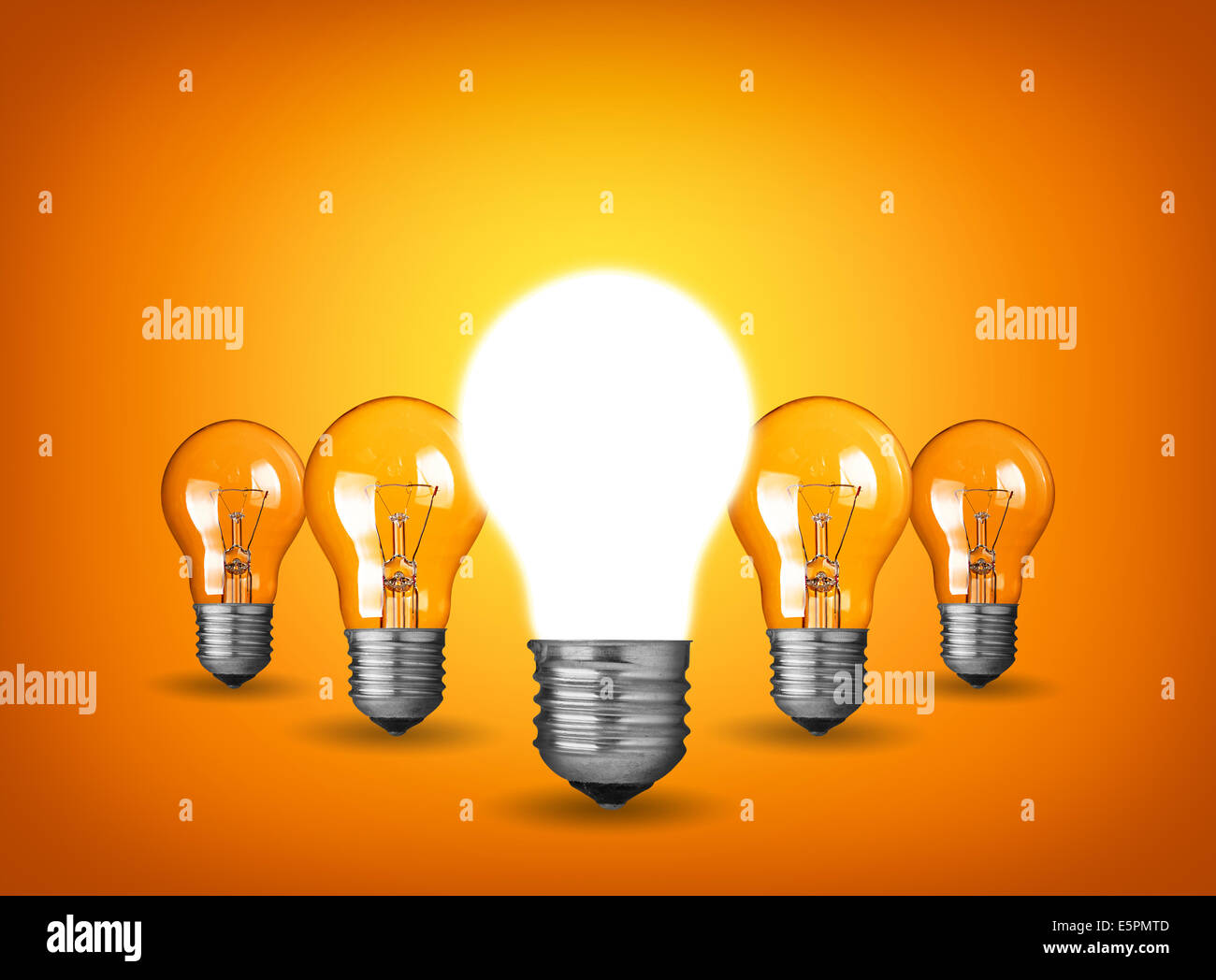 Idea concept with light bulbs Stock Photo - Alamy