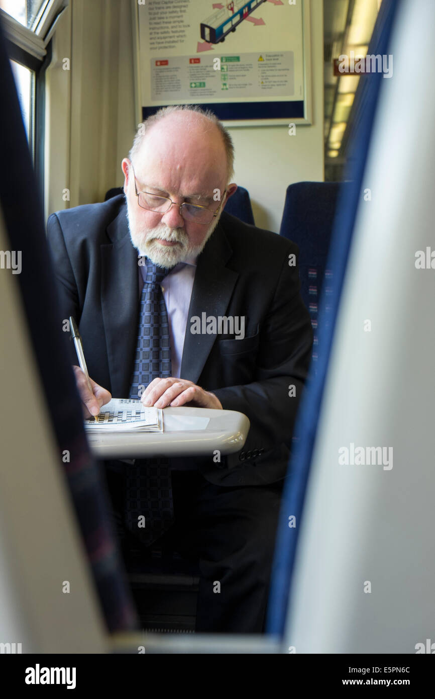 Male commuter spectacles hi-res stock photography and images - Alamy