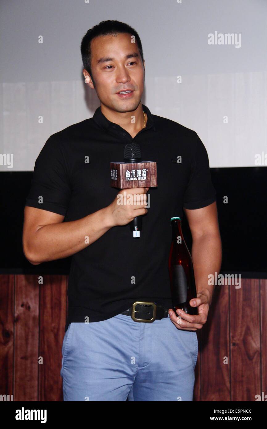 Taipei. 2nd Aug, 2014. Actor Joseph Chang attends commercial event in ...