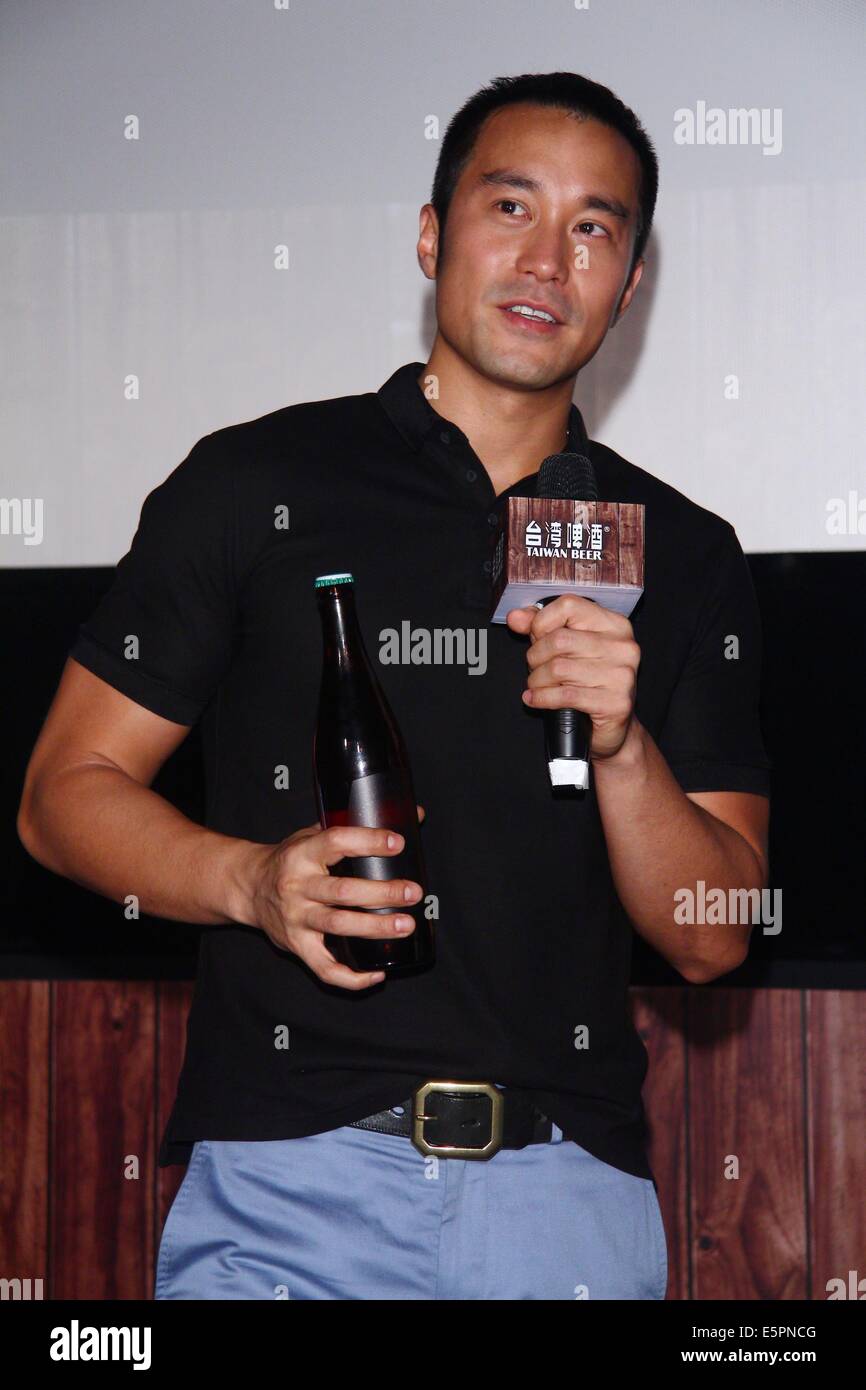 Taipei. 2nd Aug, 2014. Actor Joseph Chang attends commercial event in ...