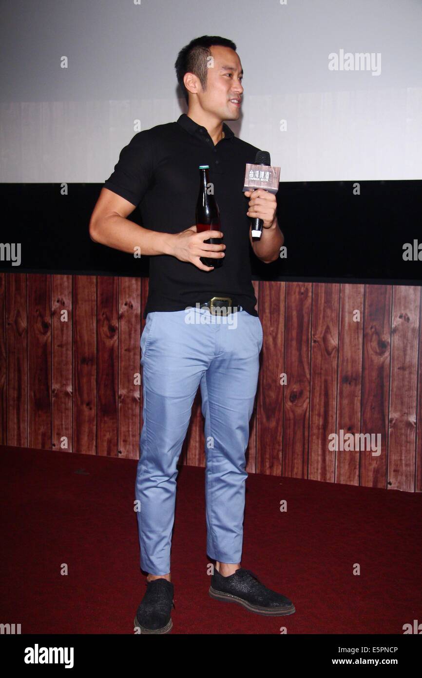 Taipei. 2nd Aug, 2014. Actor Joseph Chang attends commercial event in ...