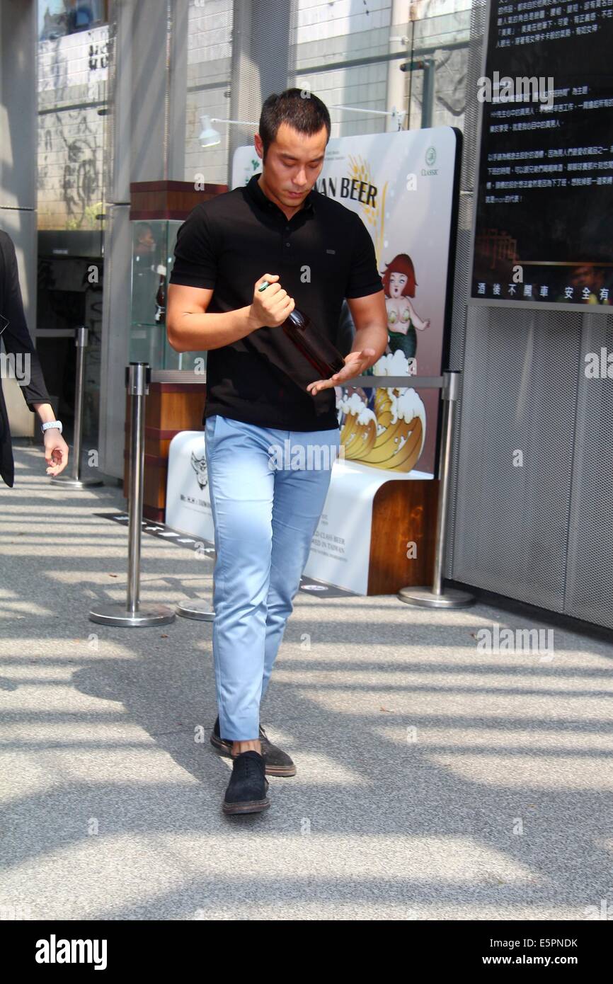 Taipei. 2nd Aug, 2014. Actor Joseph Chang attends commercial event in ...