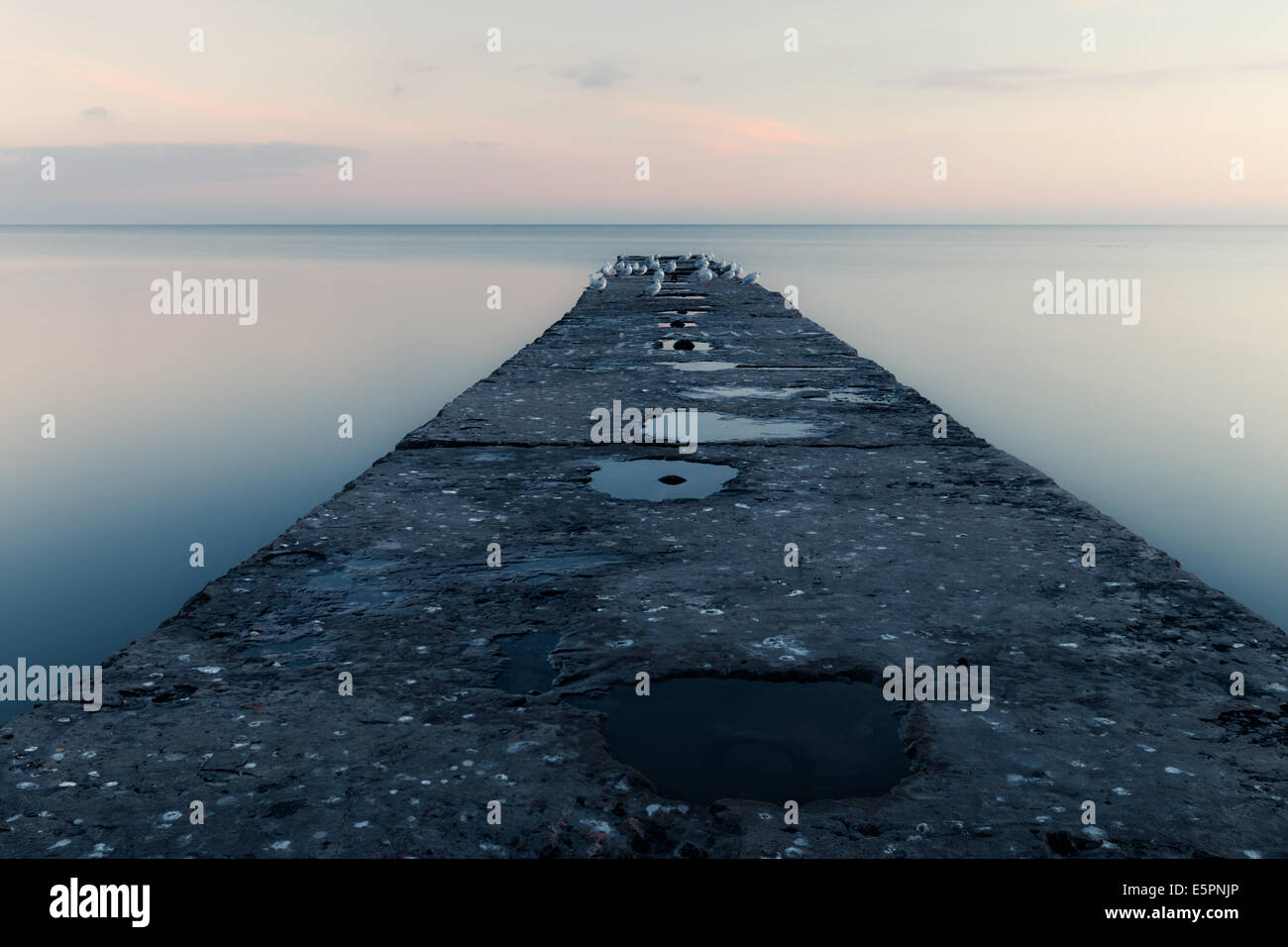 Old stone pier Stock Photo - Alamy