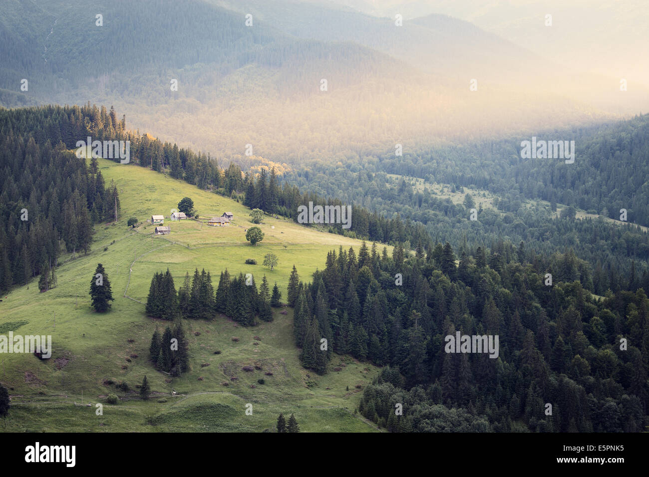 Carpathian mountains rural landscape. Carpathian mountains, Ukraine Stock Photo - Alamy