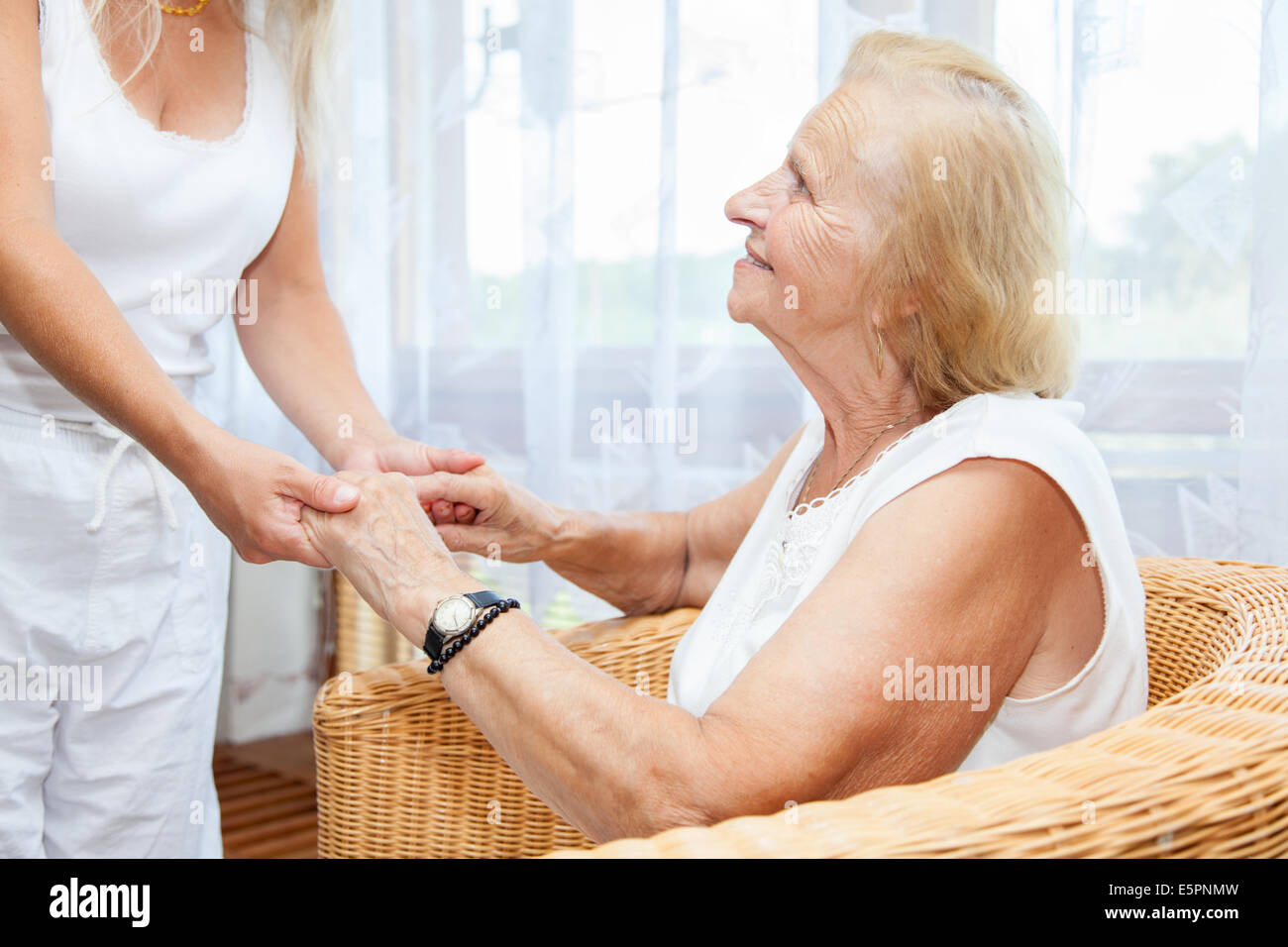 Providing care and support for elderly Stock Photo - Alamy