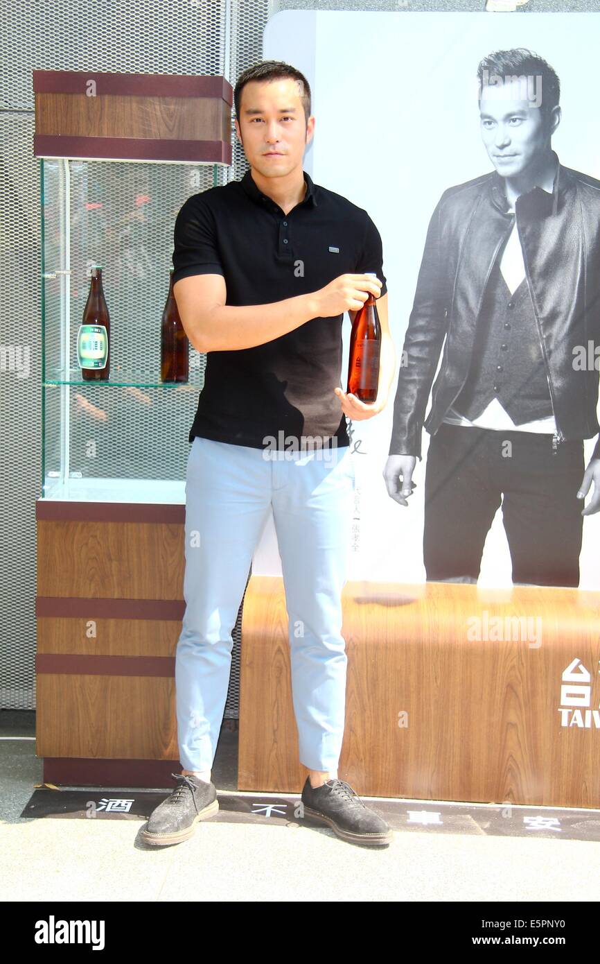 Taipei. 2nd Aug, 2014. Actor Joseph Chang attends commercial event in ...
