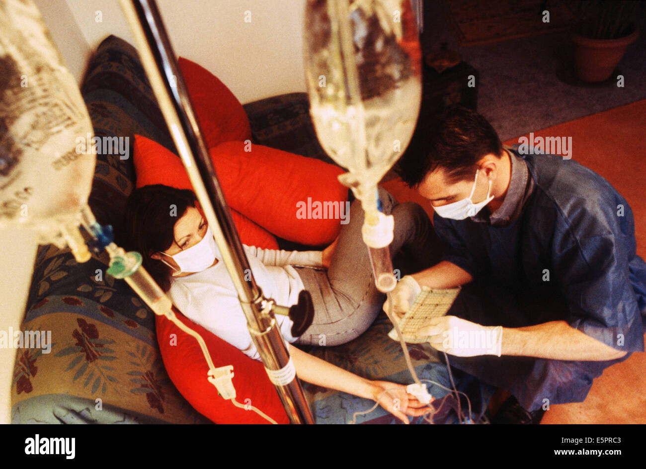 Chemotherapy at home Stock Photo - Alamy