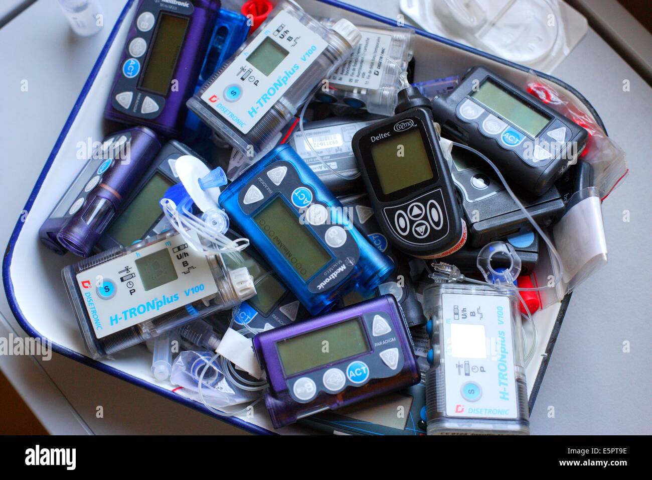 Different external insulin pumps Stock Photo - Alamy