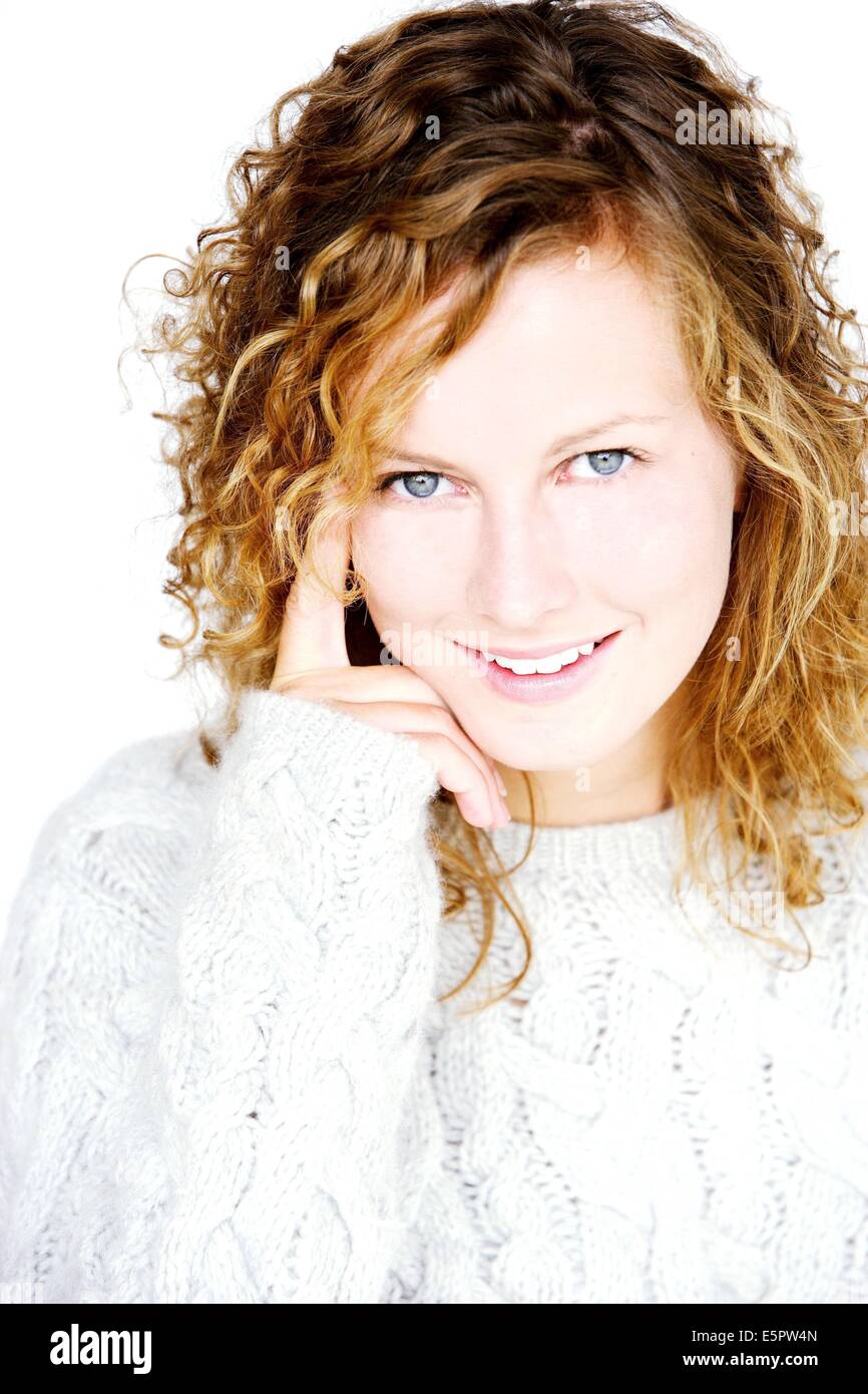 Portrait of a woman smiling Stock Photo - Alamy