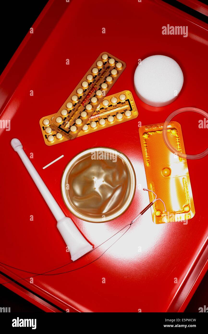 Different contraceptive methods Stock Photo - Alamy