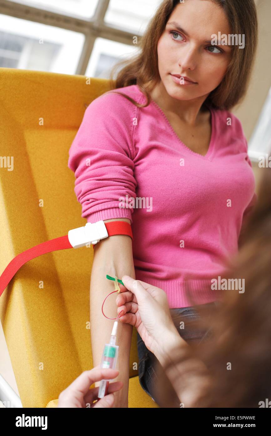 Blood sampling in a laboratory for biomedical analysis Stock Photo - Alamy