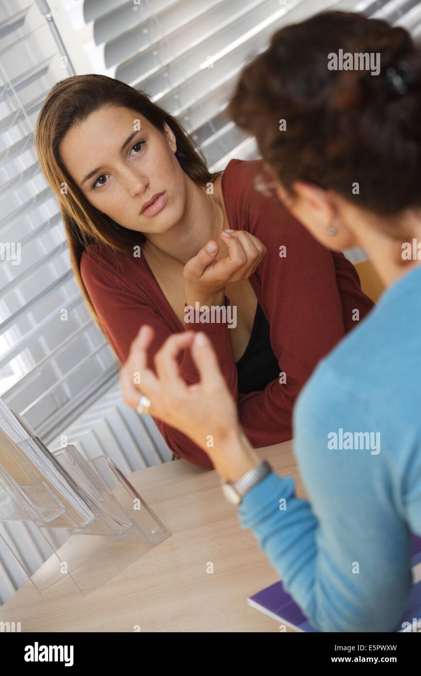 Two wowen in meeting Stock Photo - Alamy