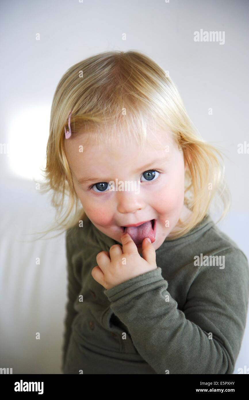 Portrait of 18 month old baby girl Stock Photo - Alamy