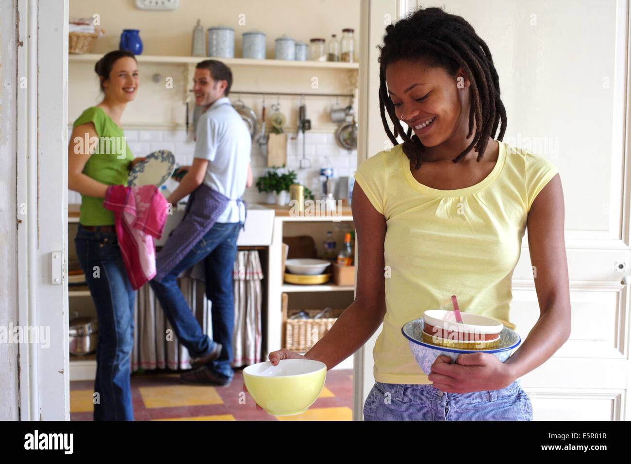 Young people, Roommate Stock Photo - Alamy