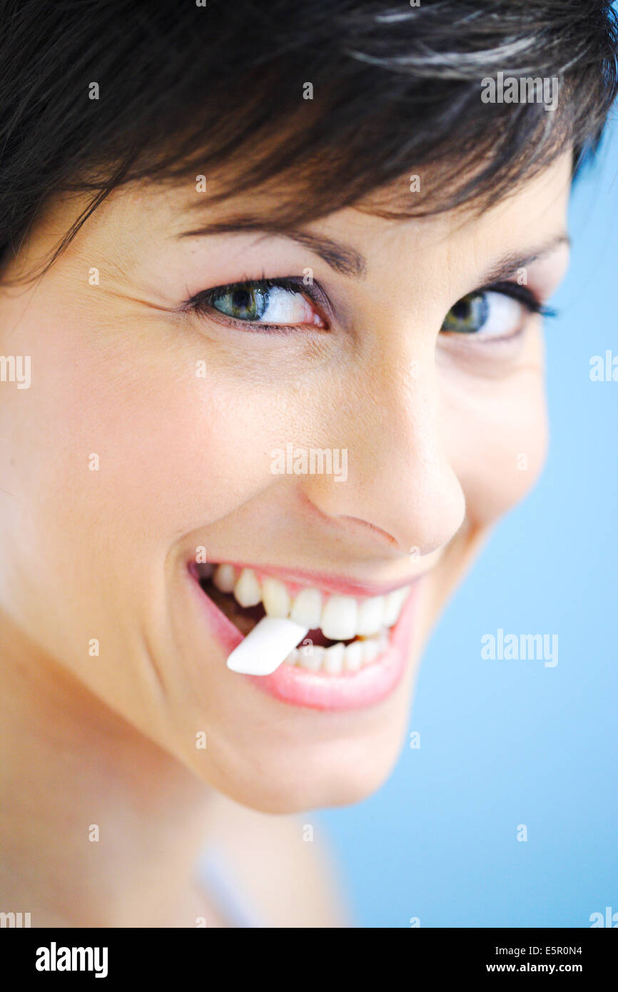 Mouth teeth woman sweets hi-res stock photography and images - Alamy